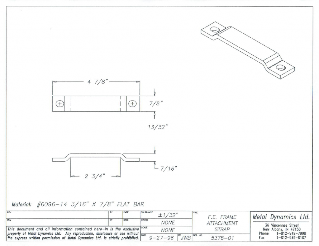 Feature End – Metal Dynamics, Ltd.