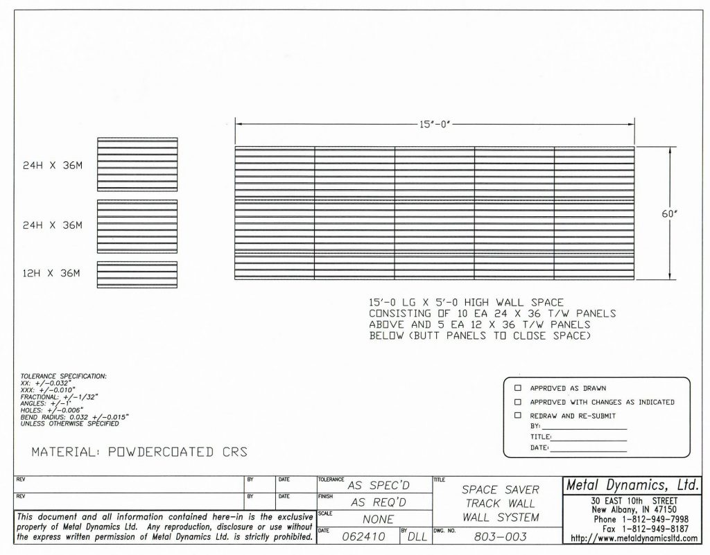 Wall Mounted Metal Slatwall Panels – Metal Dynamics, Ltd.